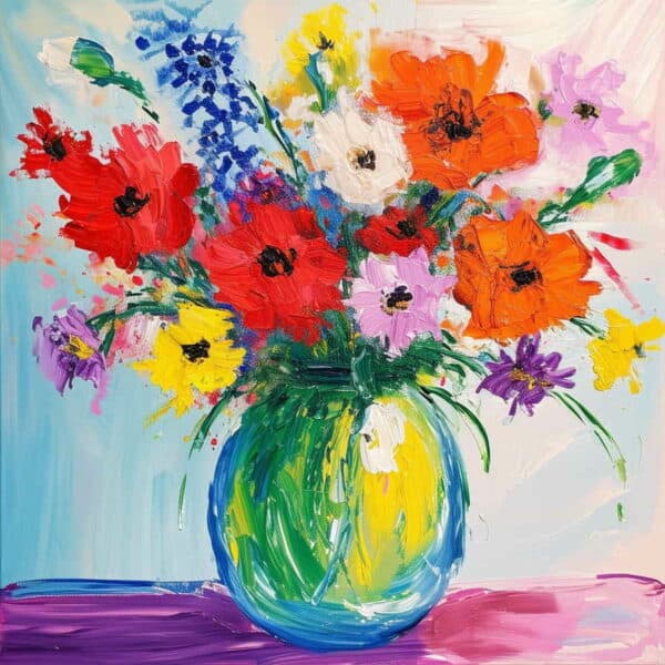 lll Blumen in Vase malen | | kreative-kunsttechniken.de