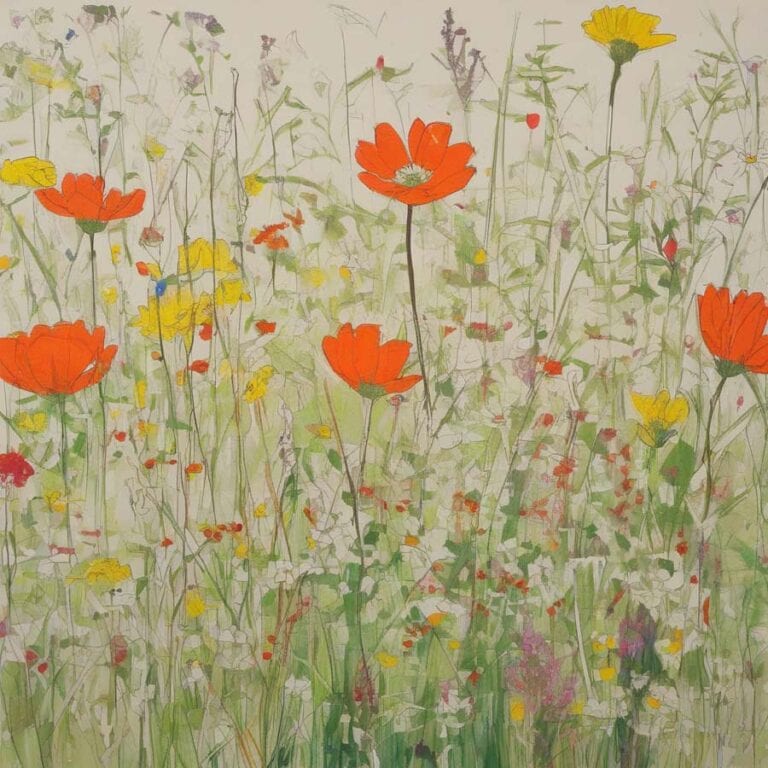 lll Blumenwiese malen | | kreative-kunsttechniken.de